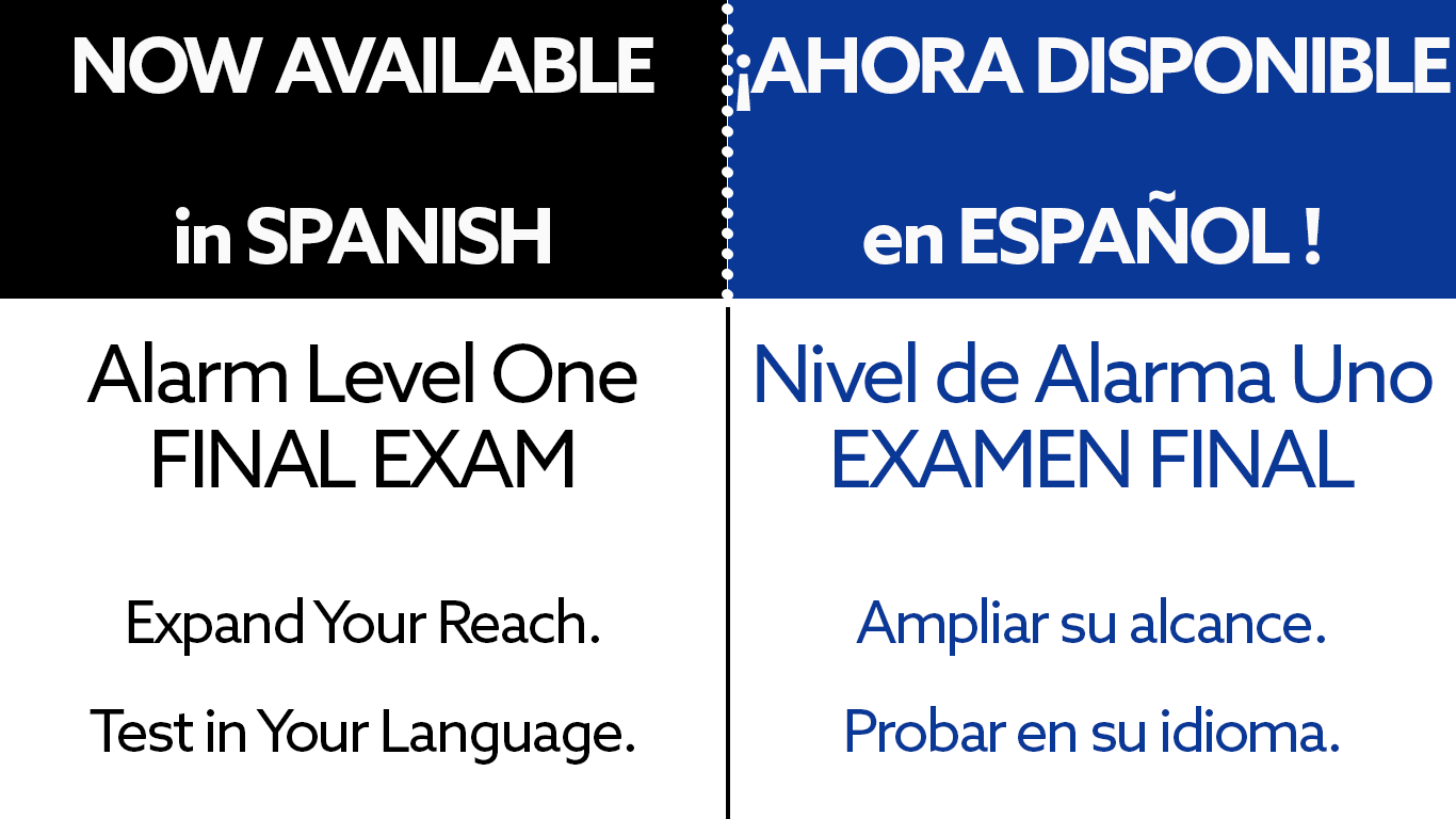 ALARM LEVEL ONE Final Exam AVAILABLE IN SPANISH - EliteCEU Continuing ...